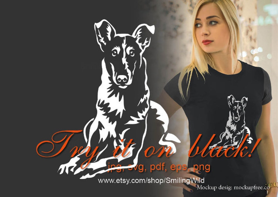 Smooth Collie Svg White Vector Graphic Dog Head Clip Art Design, Smooth ...