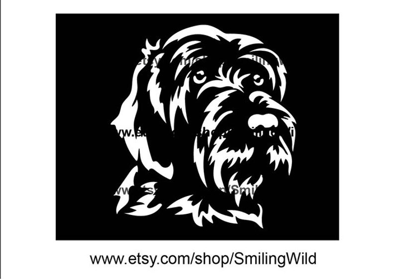 Wirehired Pointing Griffon Svg Dog Face Clip Art Portrait - Etsy