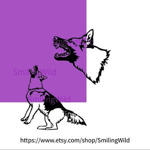 Angry German Shepherd /55/ Dog Svg Clipart Growling Dog German Shepherd ...