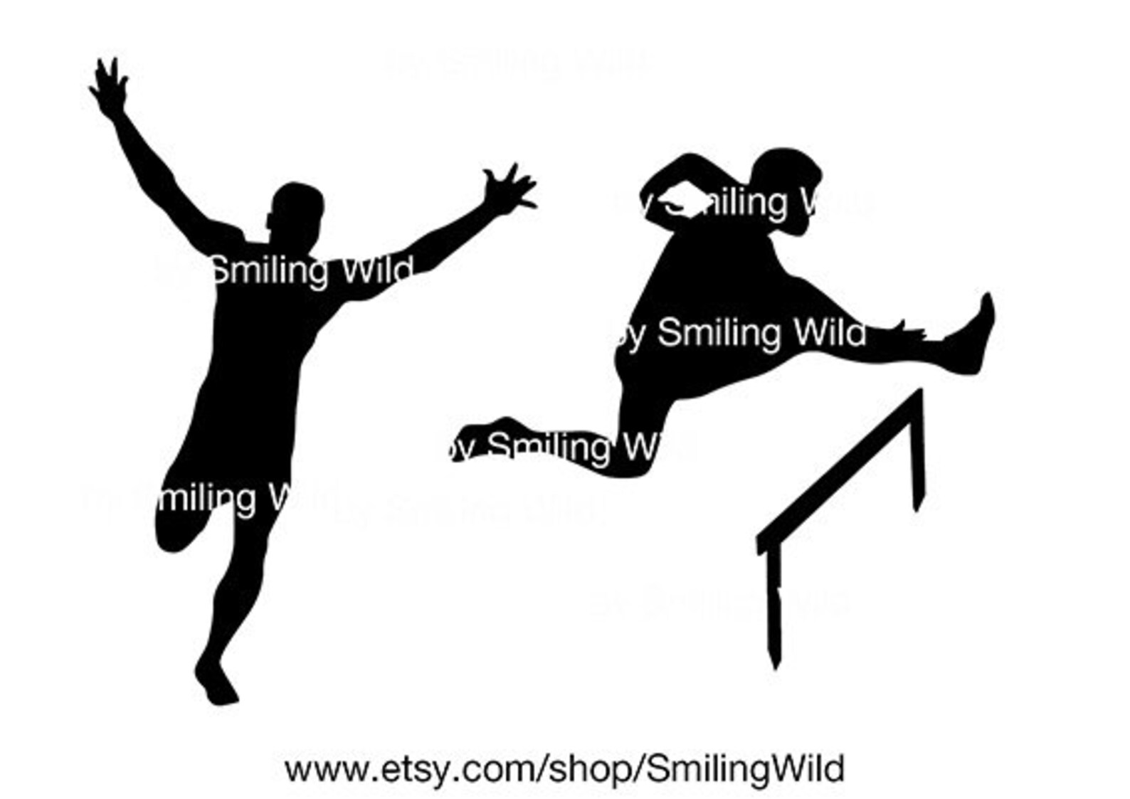 Hurdling Svg Atheltics Cut File Silhouette Runner Hurdles - Etsy