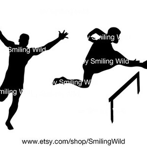 Hurdling Svg Atheltics Cut File Silhouette Runner Hurdles - Etsy