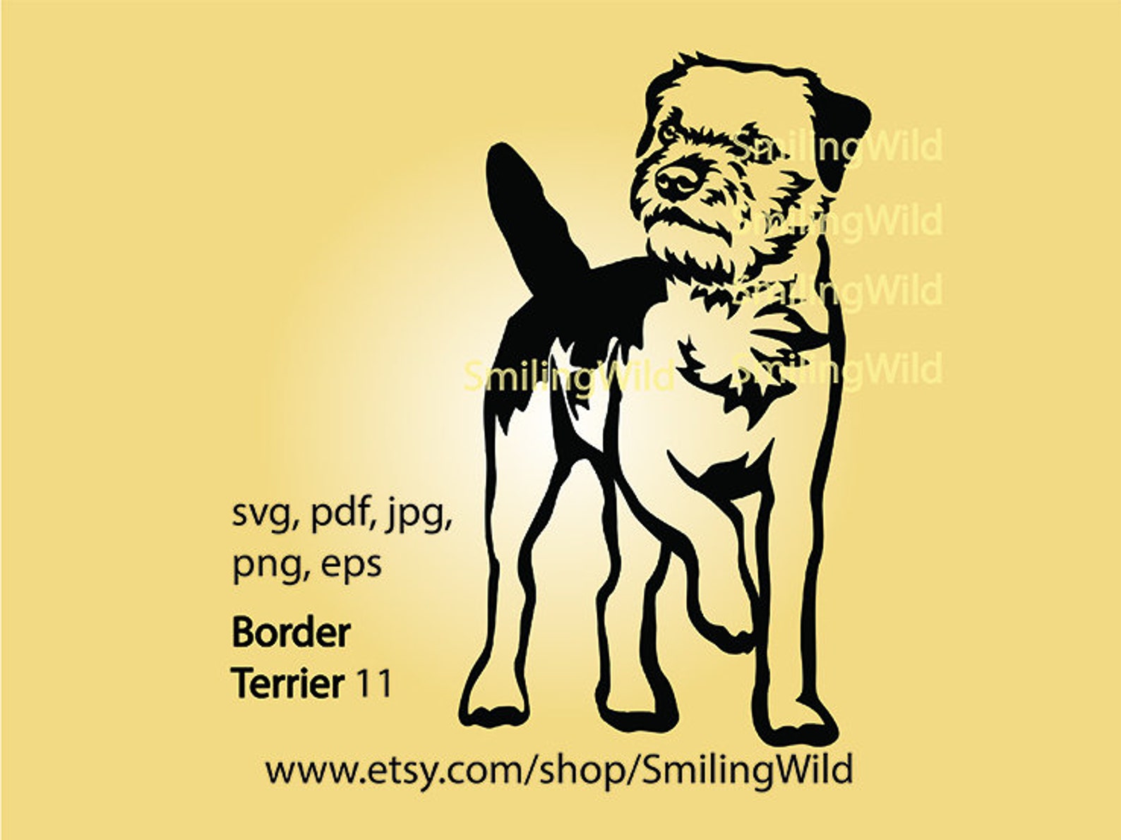 Border Terrier Dog Svg Vector Clip Art Cut File Border - Etsy
