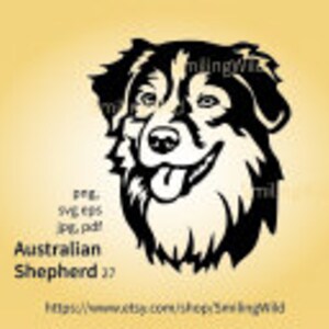 Australian Shepherd Dog Face Svg Icon Illustration, Aussie Clip Art ...