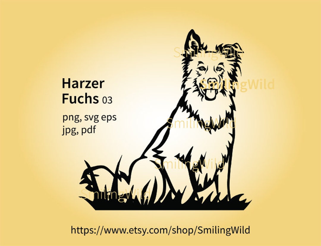 Harzer Fuchs Svg Vector Graphic Portrait Altdeutschen - Etsy