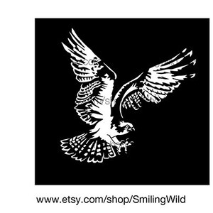 Osprey Svg Sea Hawk Clipart Cut File Cuttable White Print on Black ...