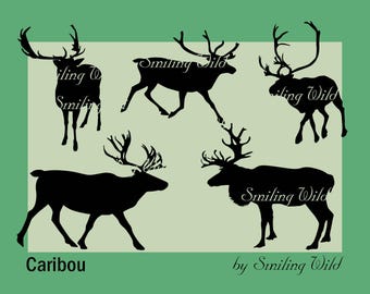 Caribou Graphic Art - Etsy