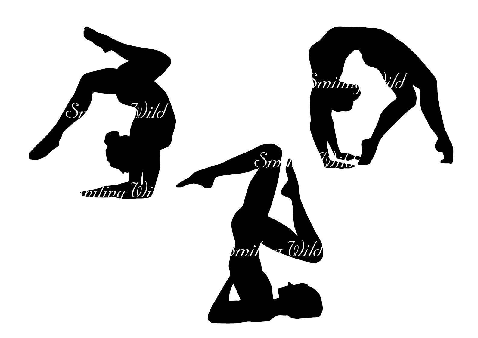 Aerial Acrobat Svg Silhouette Cut Out File Aerial Performer | Etsy
