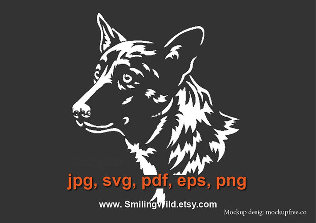 Dutch Shepherd Svg Smiling Dog White Vector File, Dutch Shpeherd Clip ...