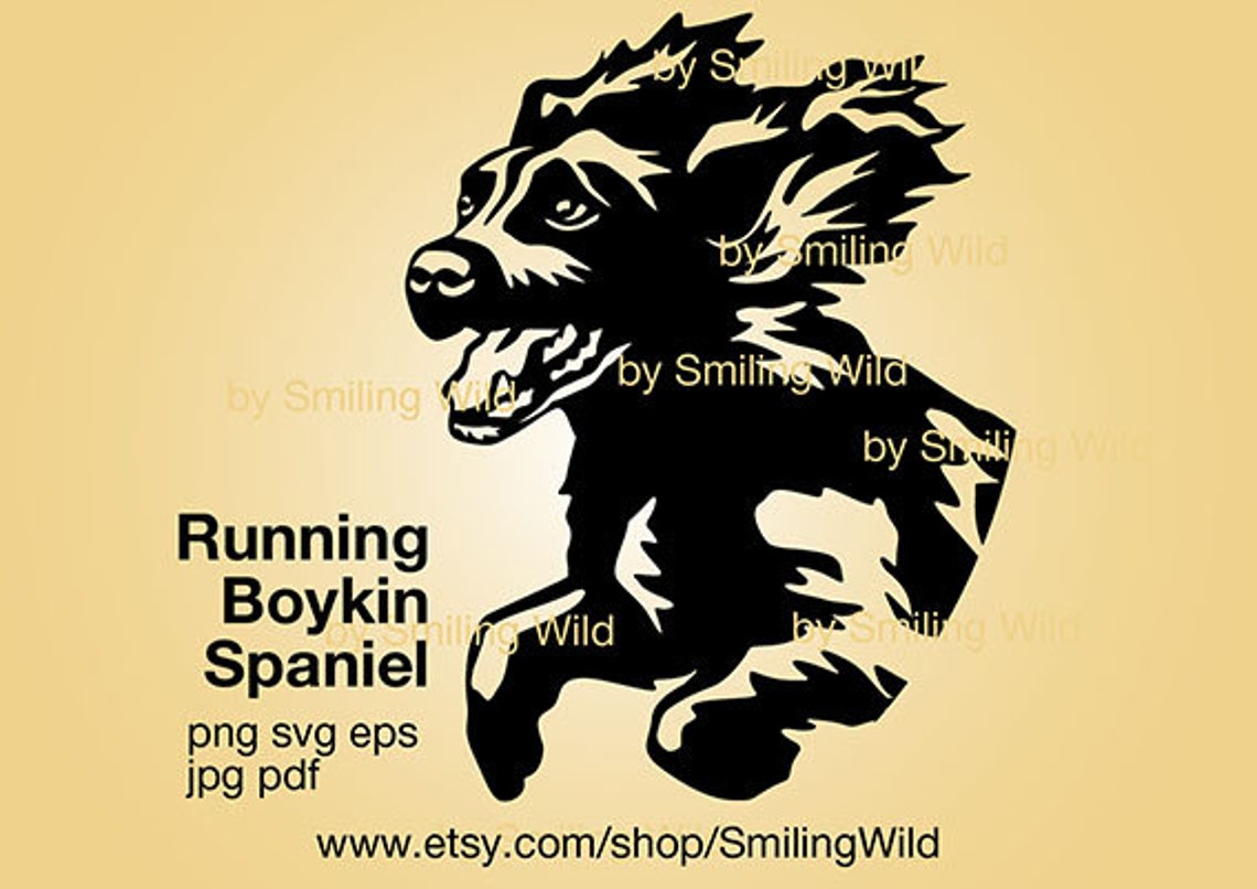 Running Boykin Spaniel Dog Svg Hunting Clipart Cut File Vector - Etsy