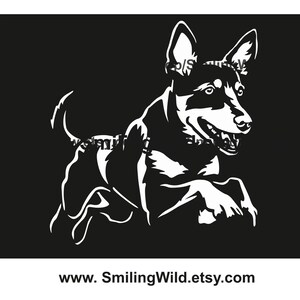 Jumping Kelpie Svg Dog Vector Art File Australian Kelpie Cut File ...
