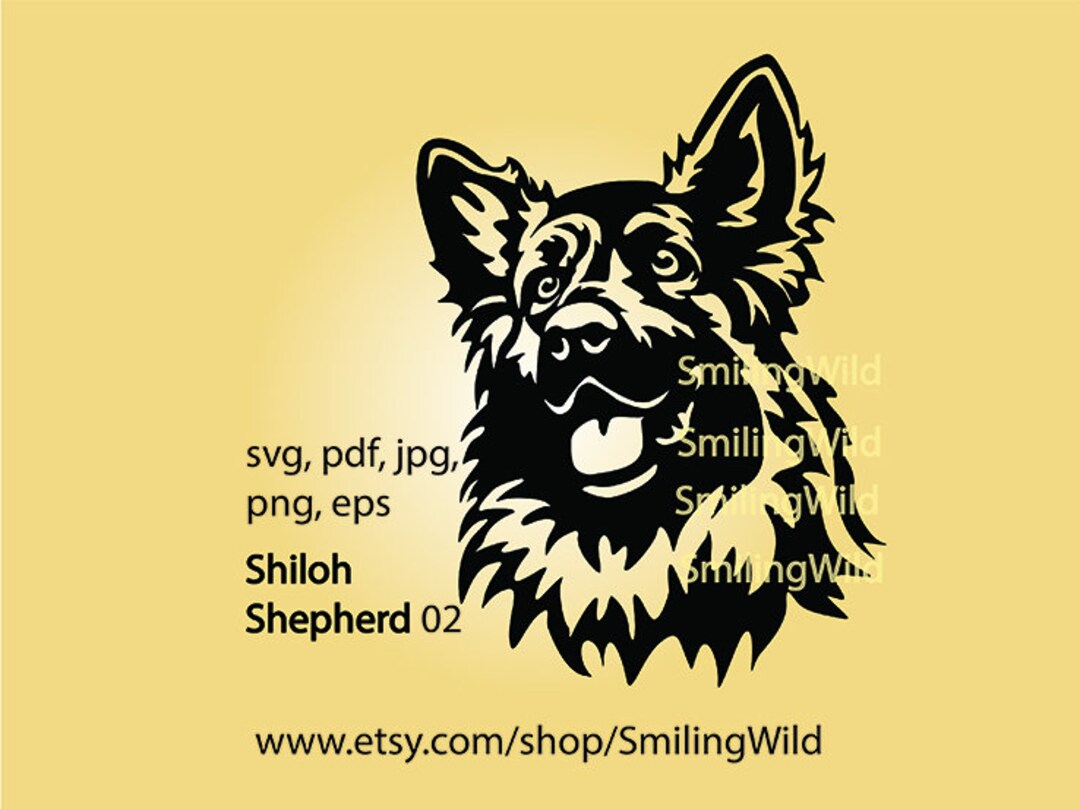 Shiloh Shepherd Svg Vector Graphic Cuttable File, Shiloh Shepherd ...