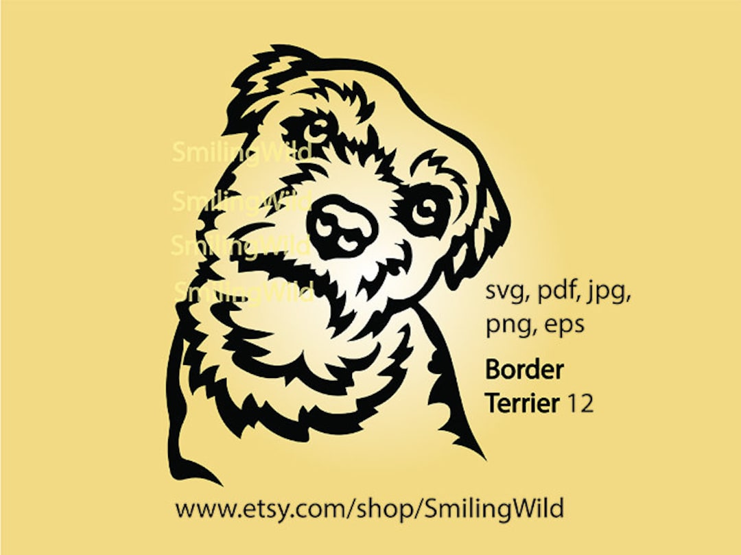 Border Terrier Dog Svg Png Vector Graphic Clip Art Border - Etsy