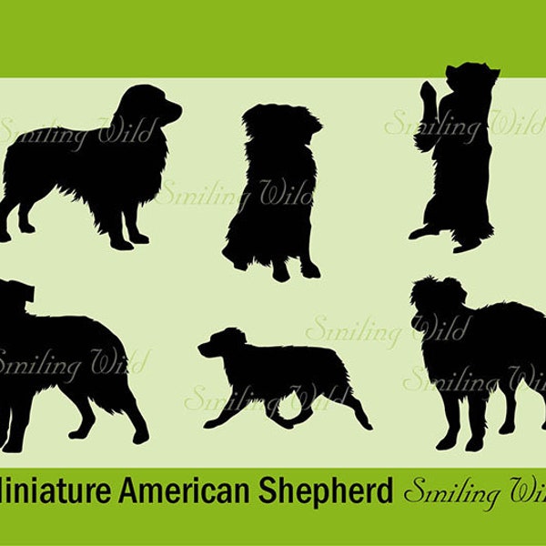 Miniature Australian Shepherd Vector Image - Etsy