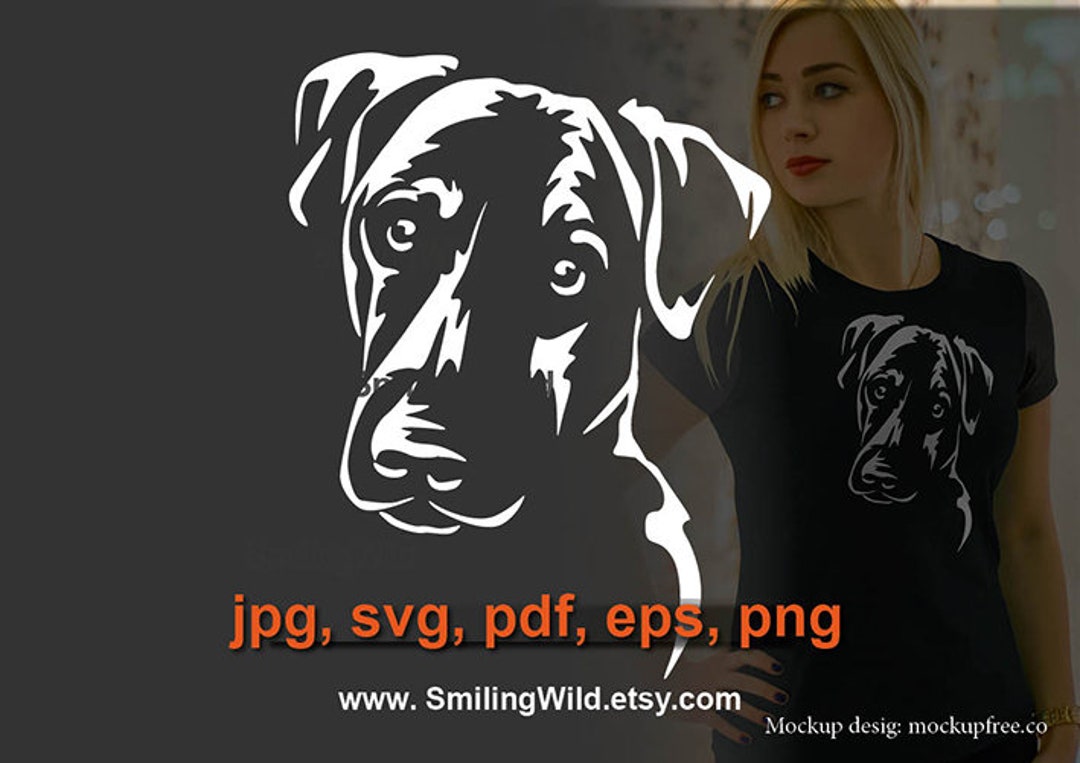 Black Mouth Cur Svg Cuttable Clip Art, Black Mouth Cur Vector Graphic ...