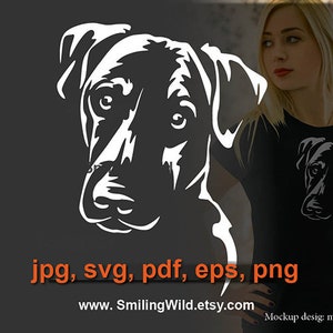 Black Mouth Cur Svg Cuttable Clip Art, Black Mouth Cur Vector Graphic ...