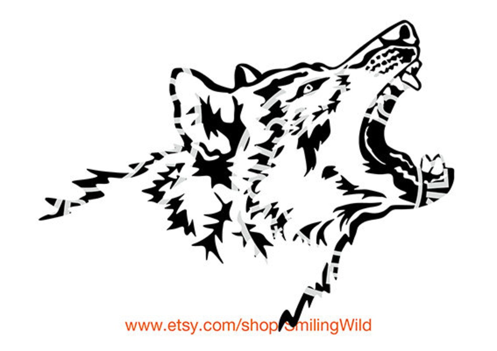 Angry Wolf Svg Clipart Cut File Cuttable Wolf Face Head | Etsy