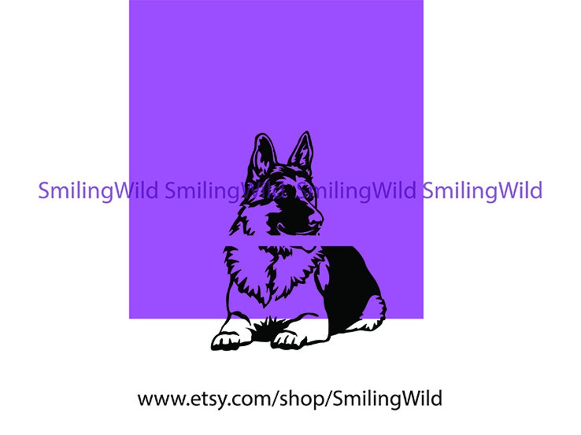 German Shepherd Cut File Dog Svg for Cricut Vector Graphic Art - Etsy ...