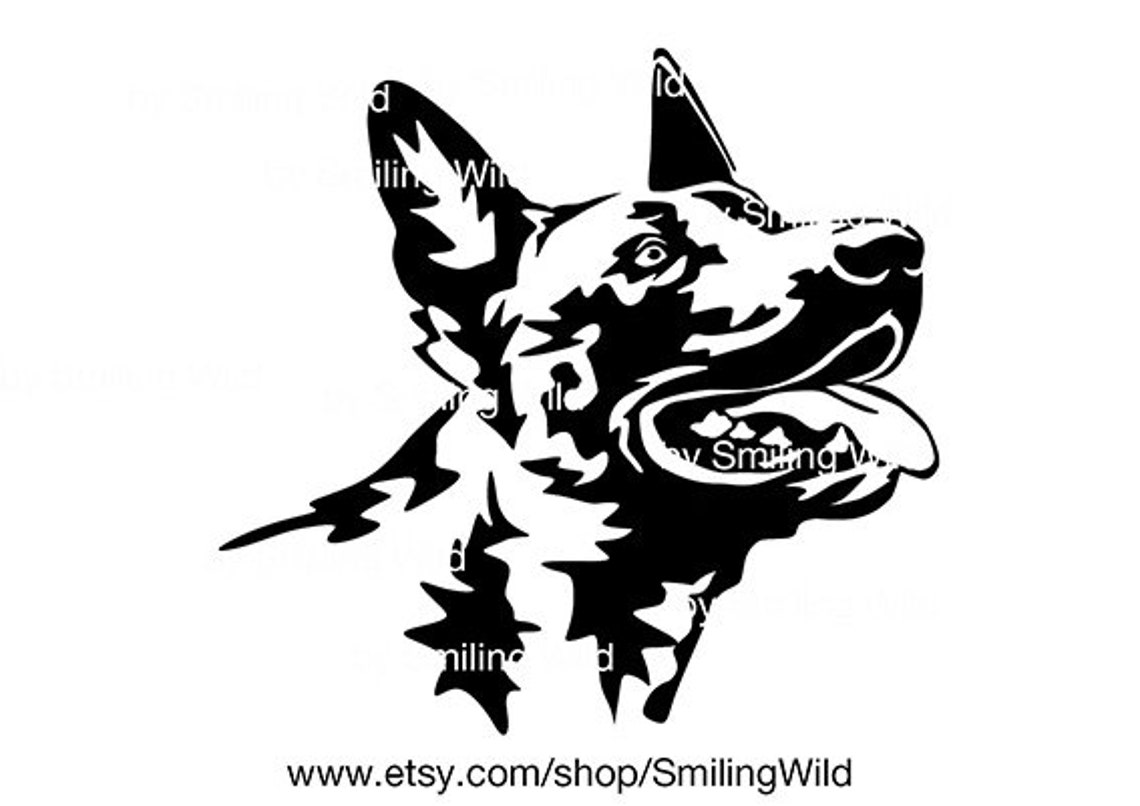 Dutch Shepherd 03 Svg Vector Graphic Art Portrait Dog Head - Etsy