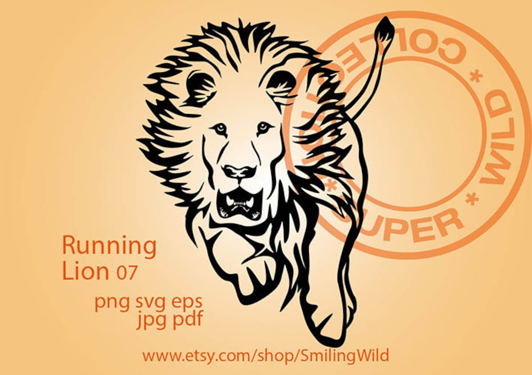 Lion Running In The Wild