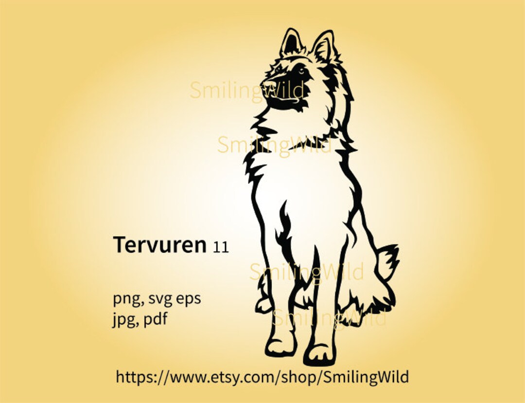 Tervuren Svg Dog Head Design Belgian Tervuren Vector Art Cuttable ...