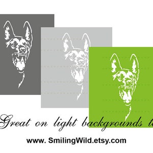 Angry Malinois Svg Clipart White Print on Black Malinois Police Dog Cut ...