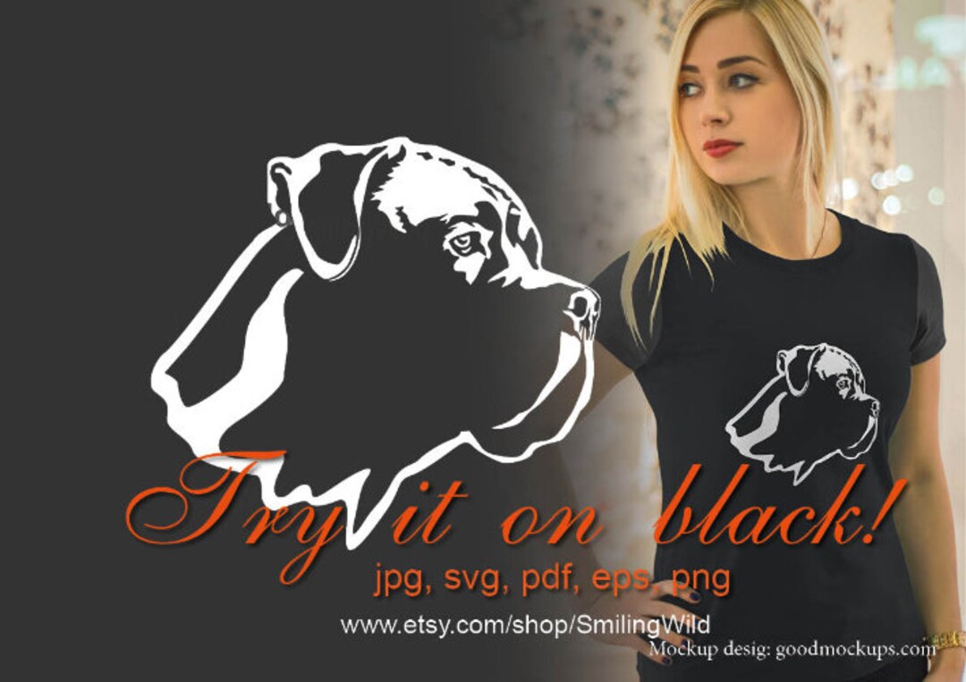 Cane Corso Dog Head Svg Portrait White Vector Graphic Digital Design ...