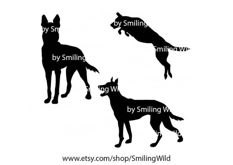 Dutch Shepherd Svg Silhouette Clipart Dog Vector Graphic Art | Etsy