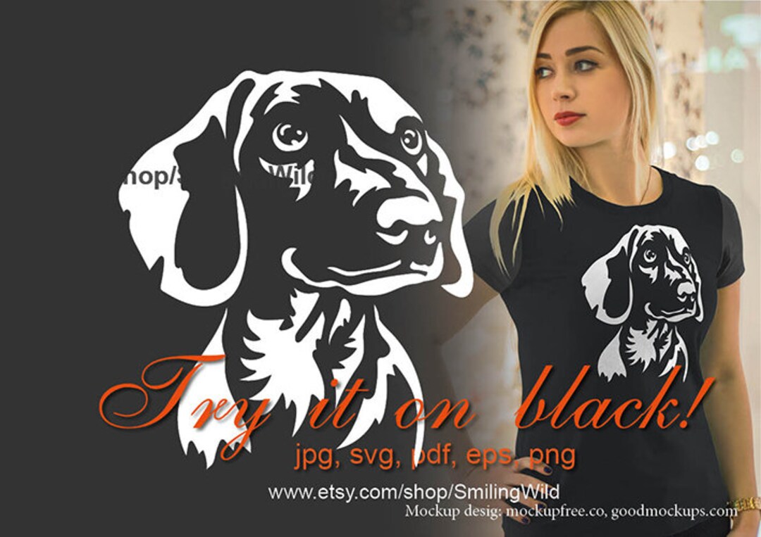 Dachshund Svg & Png Clipart, White Sausage Dog Vector Graphic Art ...