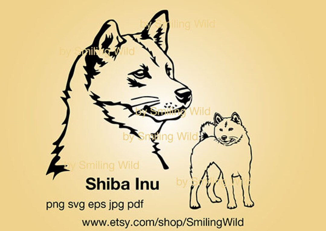 Shiba Inu Dog Svg Cut File Cuttable Vector Graphic Art Shiba Inu Dog ...