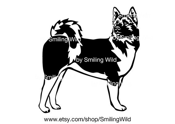American Akita Svg Clipart Vector Graphic Art Dog Portrait Cut | Etsy ...