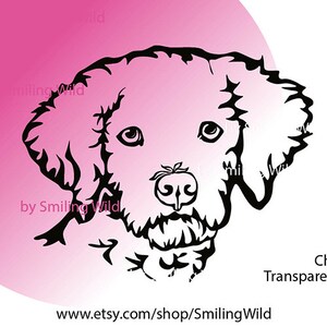 Lagotto Romagnolo Svg Portrait Vector Graphic Art Dog Head Clipart Cut ...