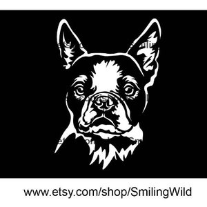 Boston Terrier Dog Face Svg Cut File Cricut, Boston Terrier Clip Art ...