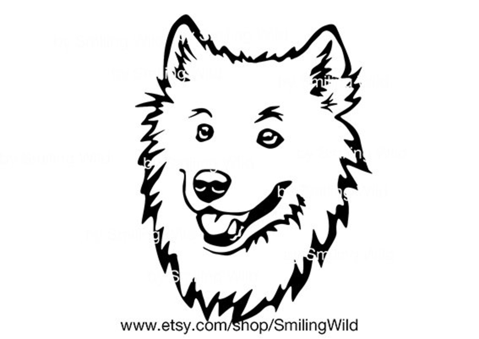 Samoyed Dog Svg Cut File Vector Graphic Art Samoyed Dog - Etsy