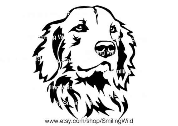 Golden Retriever Stencil Face