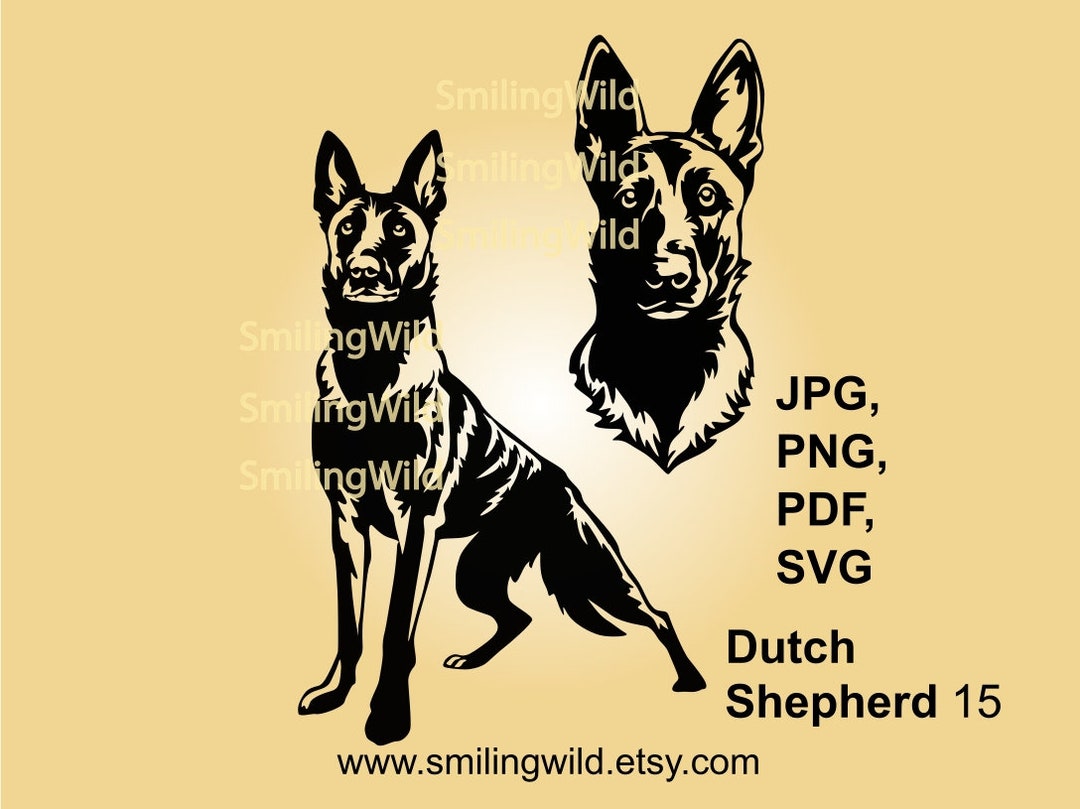Dutch Shepherd Svg Digital Design Dutch Shepherd Dog Svg Cuttable Cut ...