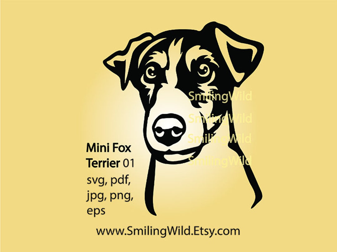 Toy Fox Terrier Svg Clip Art, Miniature Fox Terrier Cuttable Vector ...