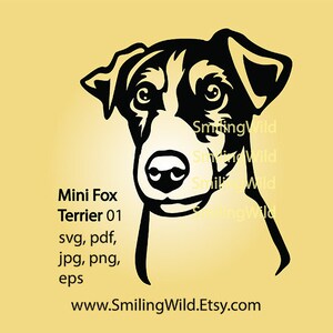 Toy Fox Terrier Svg Clip Art, Miniature Fox Terrier Cuttable Vector ...