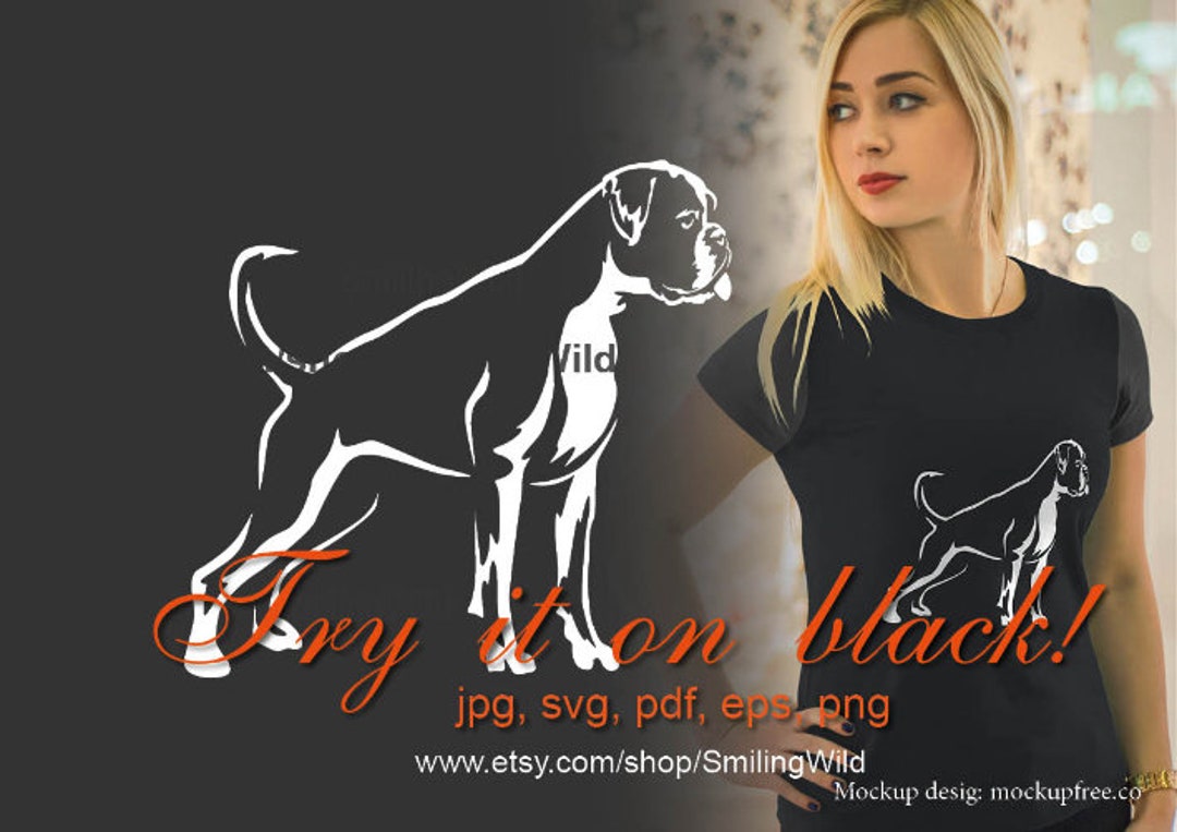 Boxer Dog Svg Vector Graphic File, Boxer Dog Cuttable Digital Design ...