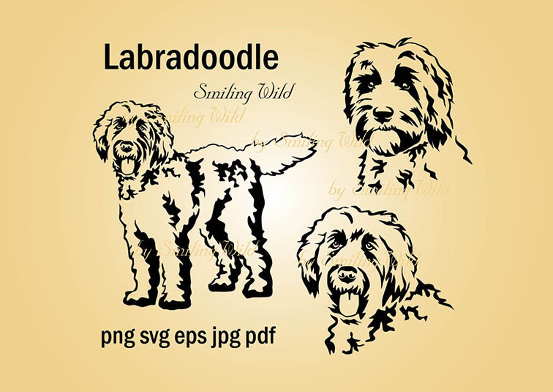 Dog png Labradoodle svg vector graphic art labradoodle png | Etsy