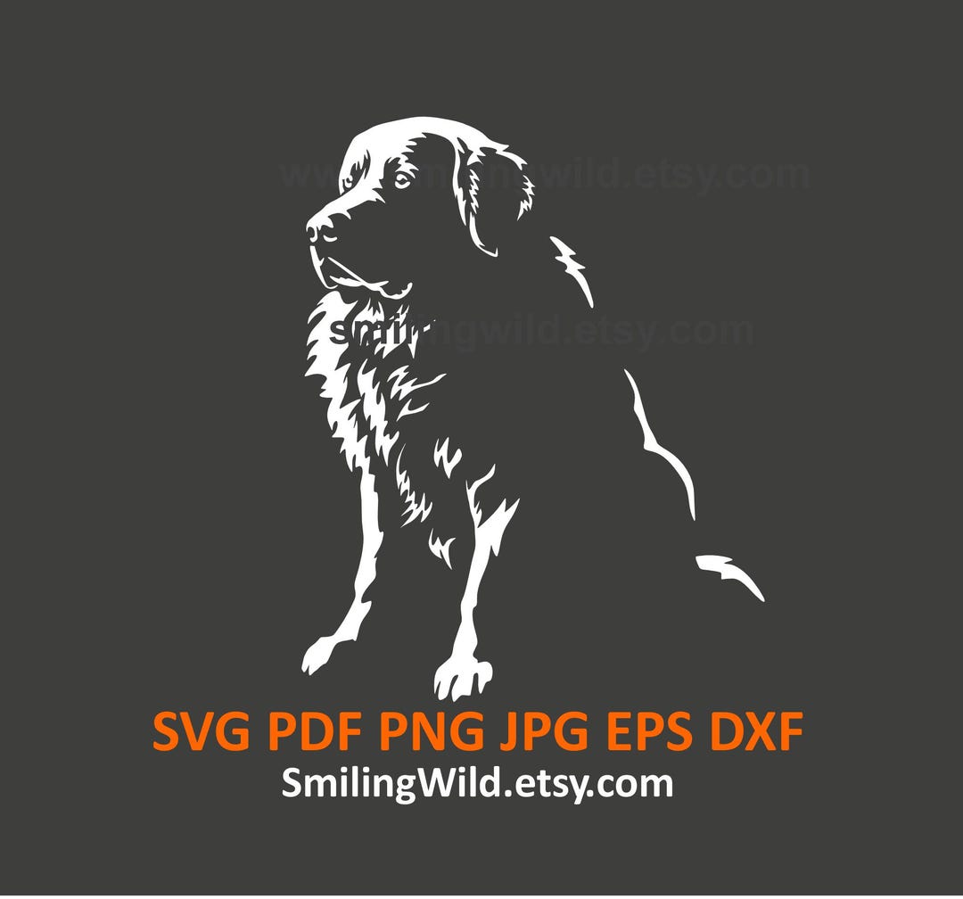 Pyrenees Dog Vector Art, White Design (SVG, PNG, DXF) - Etsy