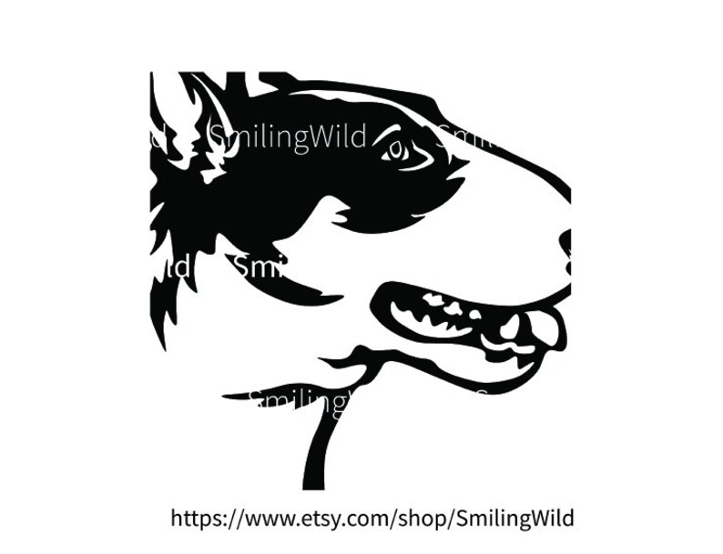 Miniature Bull Terrier Svg Clip Art Design Bull Terrier Dog - Etsy