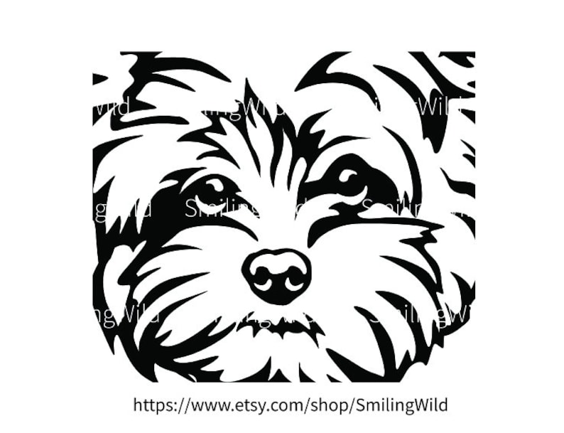 Yorkie Poo Svg Clip Art Illustration Yorkie Poo Vector - Etsy