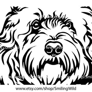 Cockapoo Svg Vector Art Portrait, Cockapoodle Clipart Cuttable ...