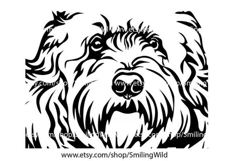 Cockapoo Svg Vector Art Portrait Cockapoodle Clipart - Etsy