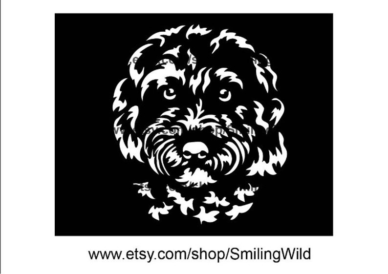 Cavapoo Dog Svg Head Clip Art Digital Vector File Cavapoo - Etsy