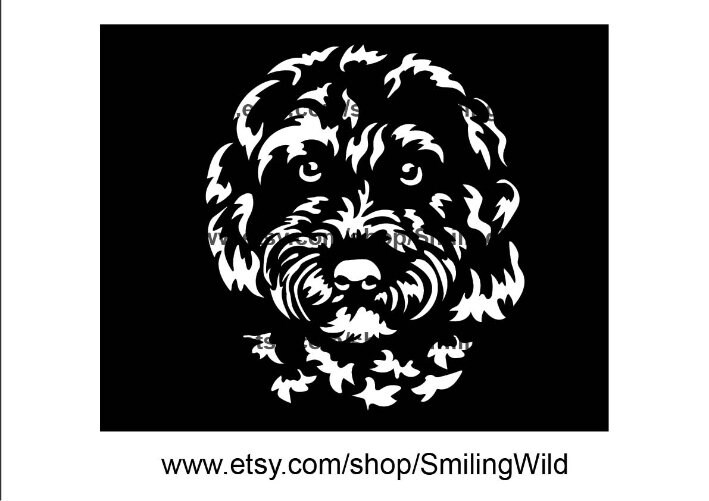 Cavapoo Dog Svg Head Clip Art Digital Vector File Cavapoo - Etsy Australia