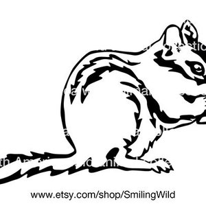 Eastern Chipmunk Svg Cut File Wild Animal Clipart Cuttable Vector ...