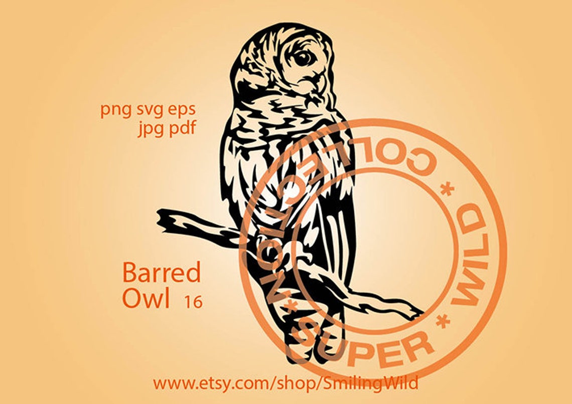 Barred Owl Svg Vector Graphic Art Cut File Digital Design - Etsy