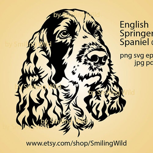 English Springer Spaniel SVG Dog Dxf Cut File Pet for - Etsy