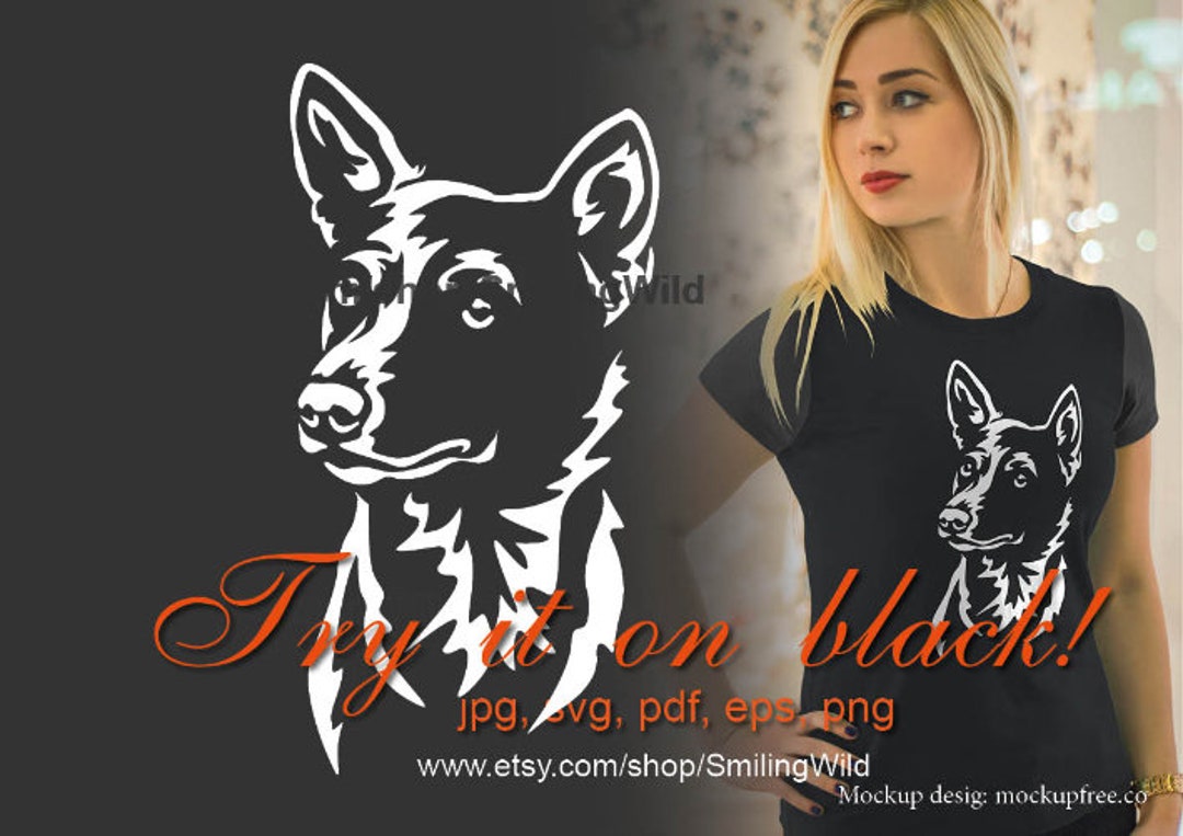 Basenji Dog Breed Svg Vector Graphic Art White Print on Black Laser ...